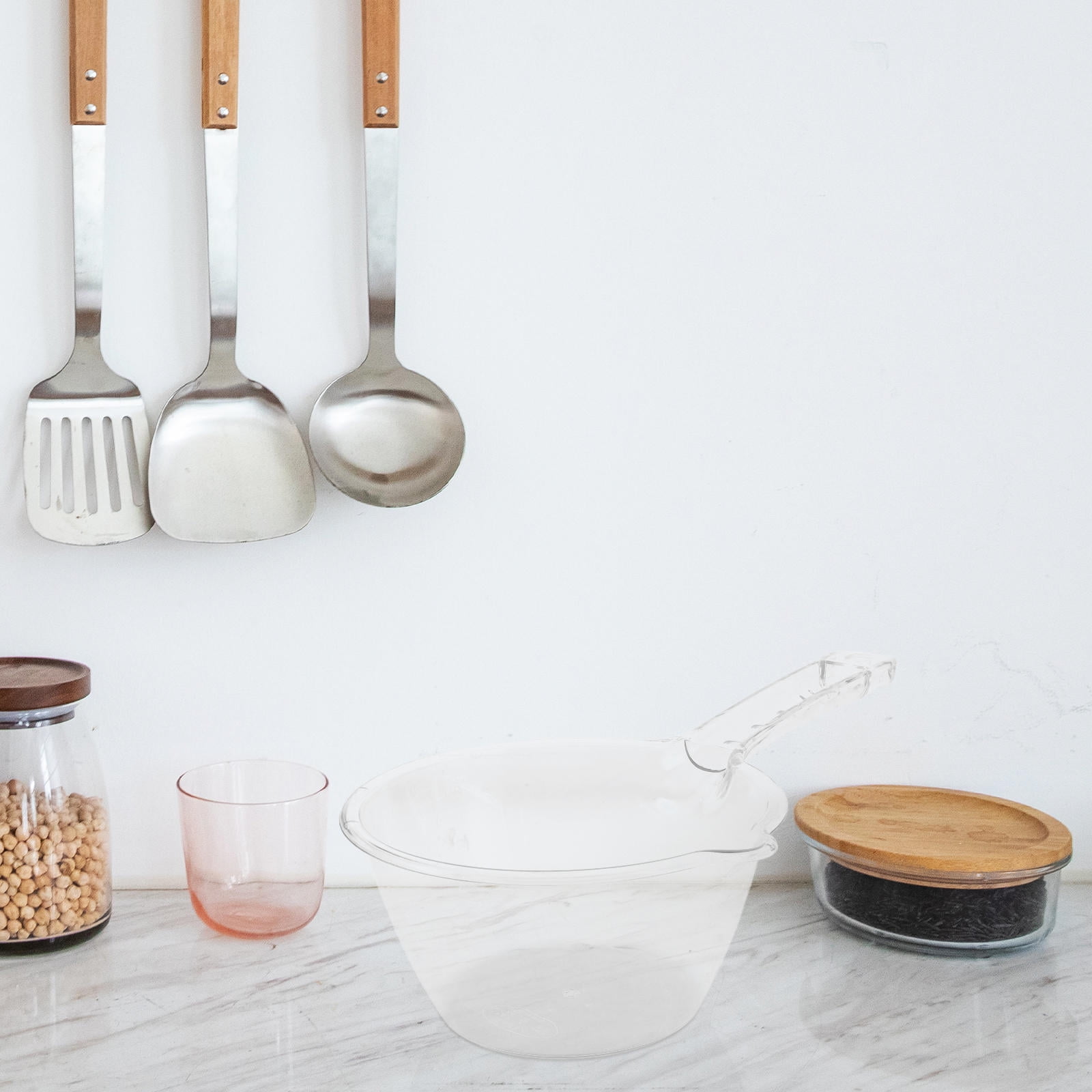 Raindrops Plastic Water Ladle Water Bucket Ladle Multipurpose Clear ...