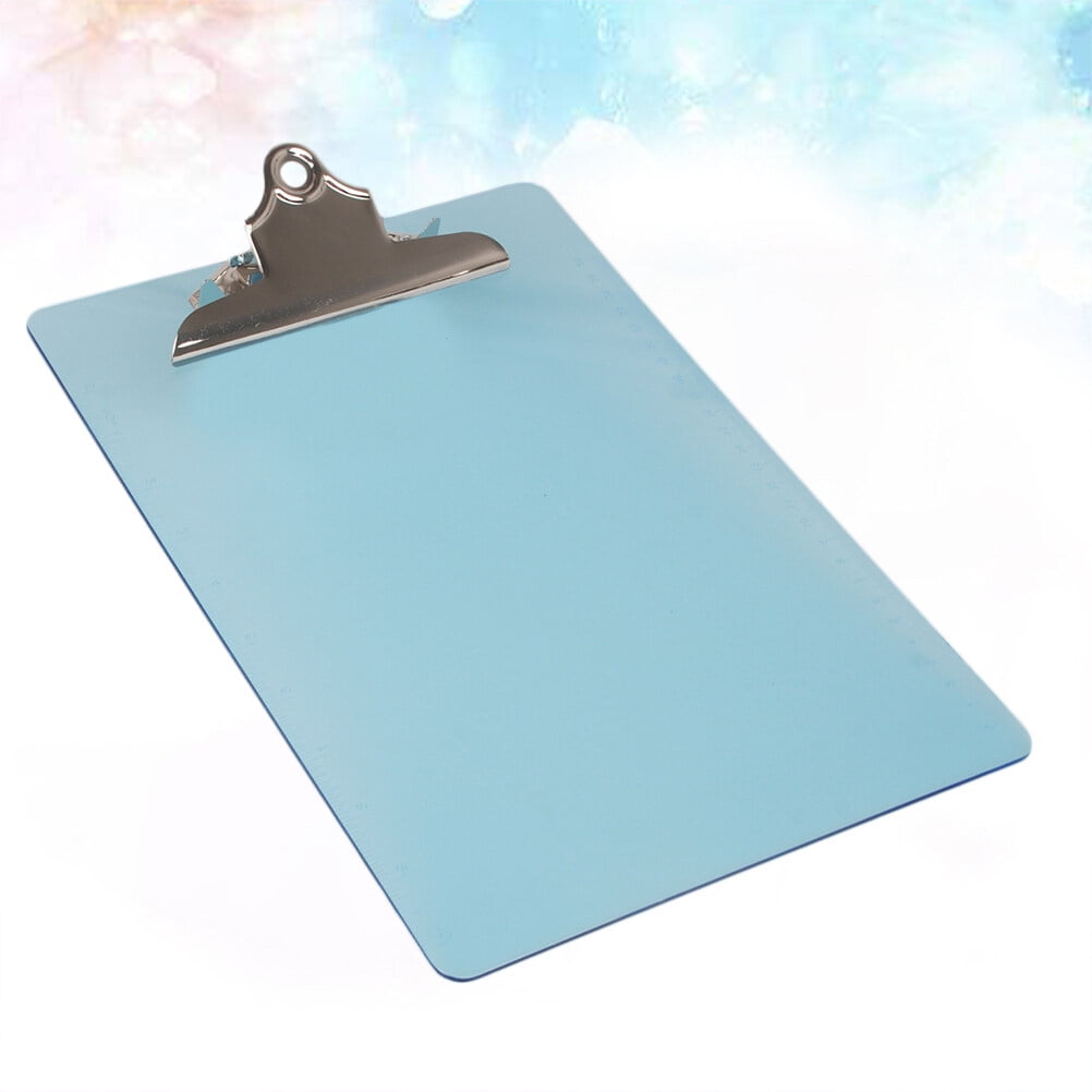 Raindrops Plastic Writing Board Clip Note Profile Student Use Work Blue ...