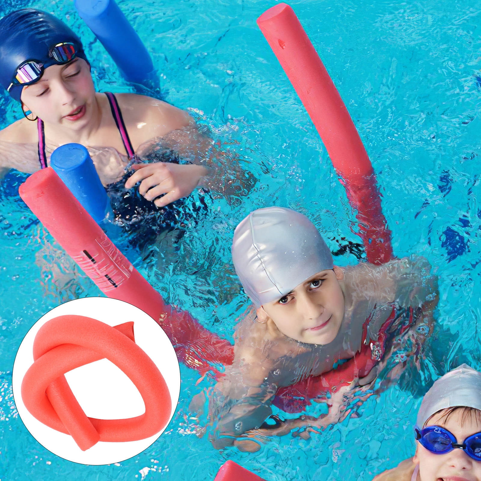 Raindrops Flexible Foam Pool Noodles Red Lightweight Swimming ...