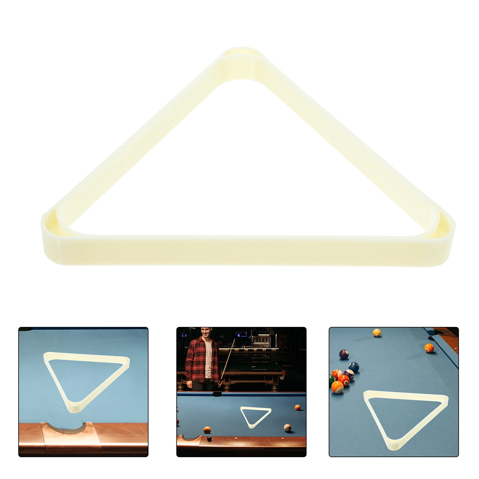 Raindrops Pool Table Triangle Rack 1Pack for Billiard Balls in White ...
