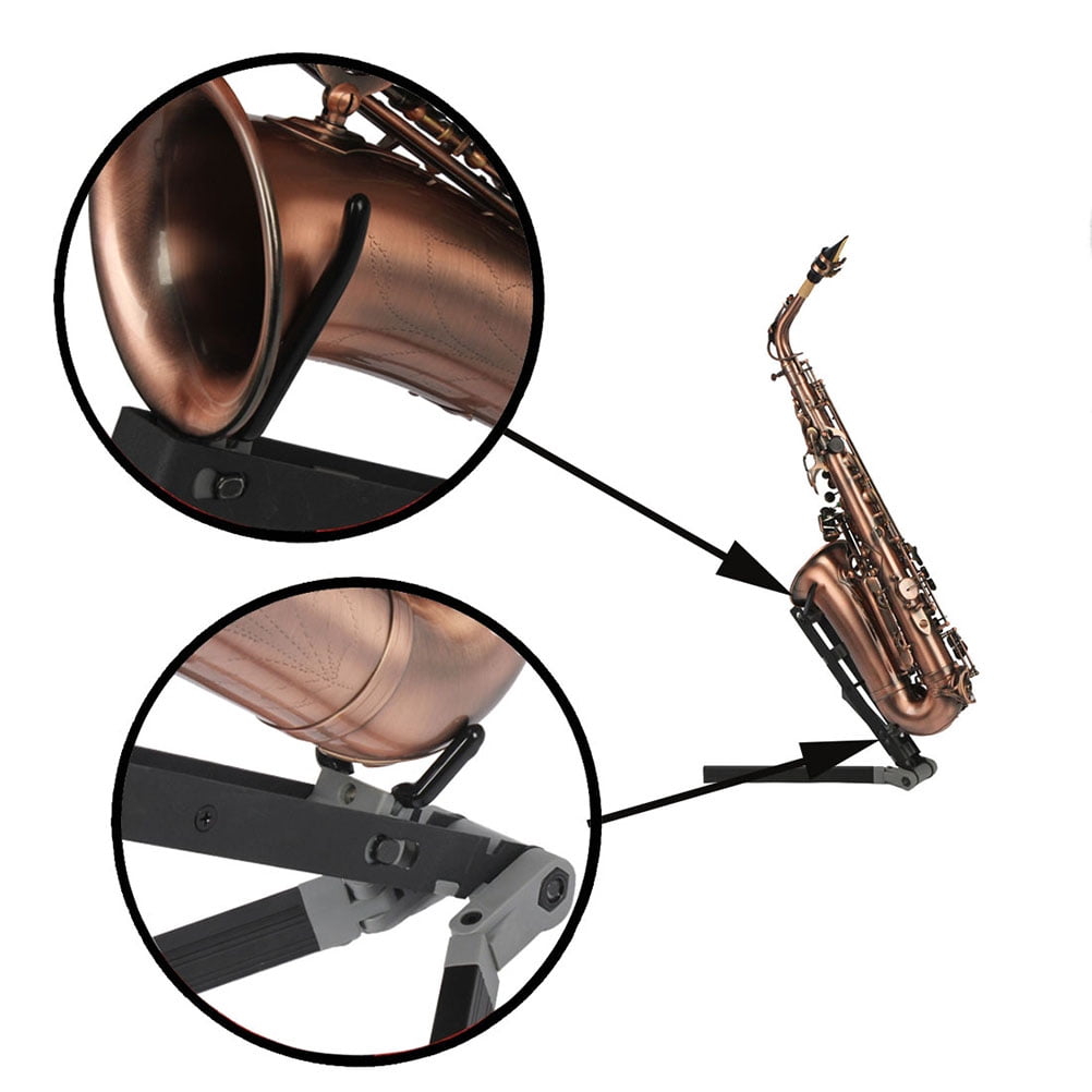 Raindrops Portable Alto Saxophone Stand Foldable Design With Backrest ...