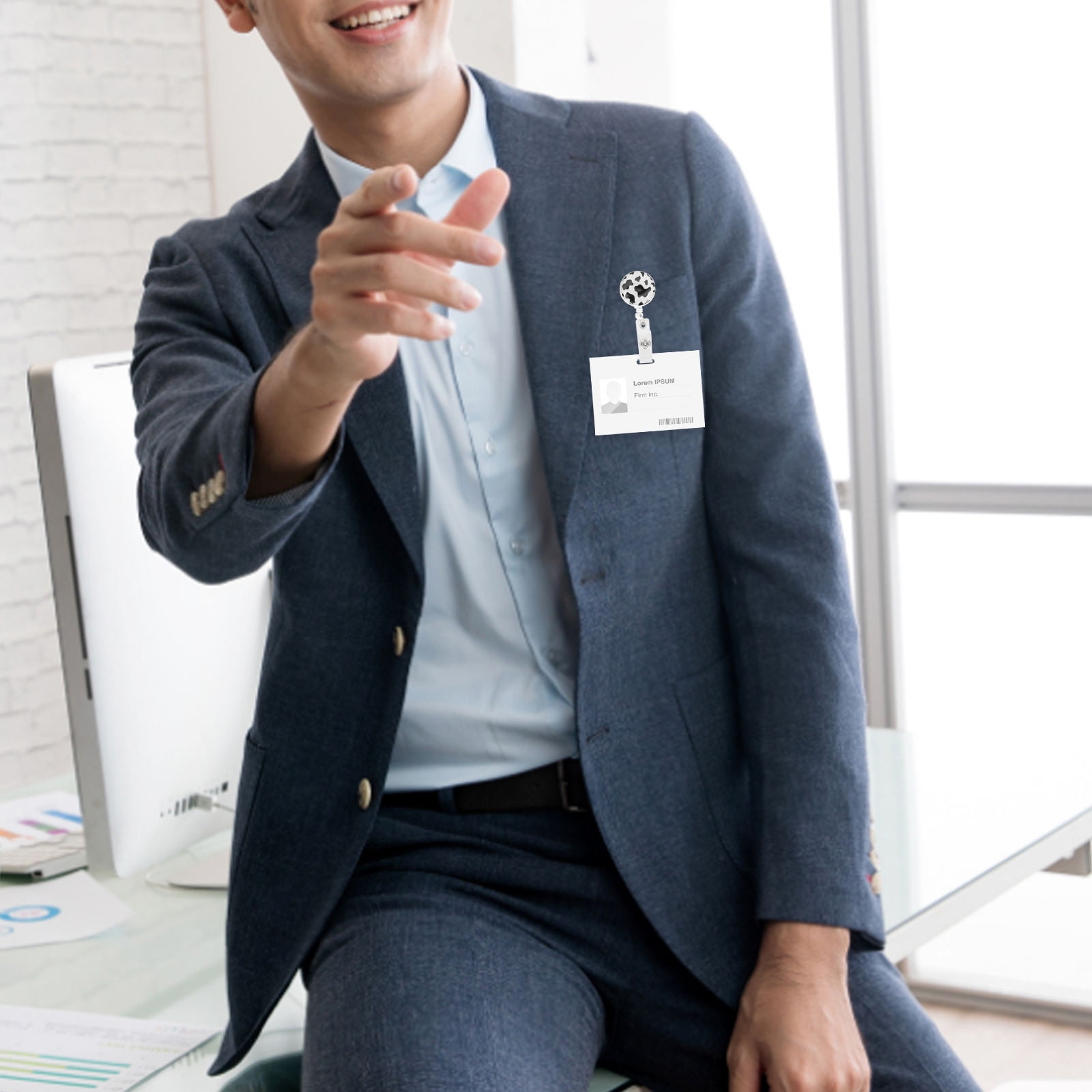 Raindrops Portable Badge Holders with Retractable Design and Premium ...