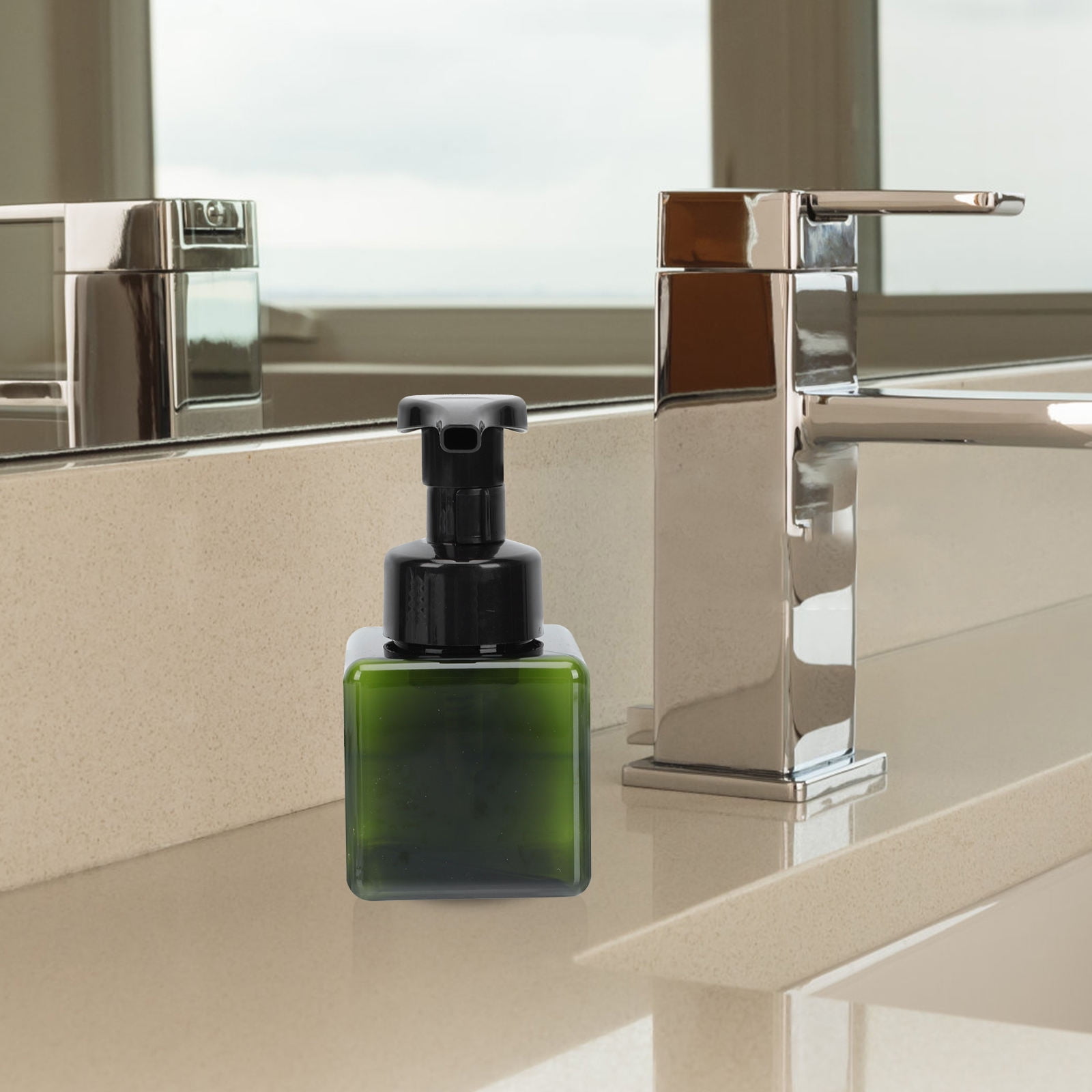 HIAKDOFT Travel Shampoo Bottles Mousse Pump Head Brown with Black Pump ...