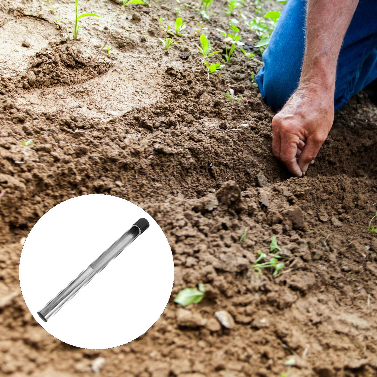 Raindrops soil core sampling tool stainless steel for garden 1Set ...