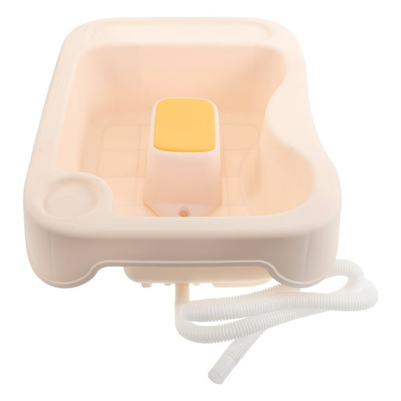 Raindrops Portable Wash Basin Light Yellow Plastic Ergonomic Shampooing ...