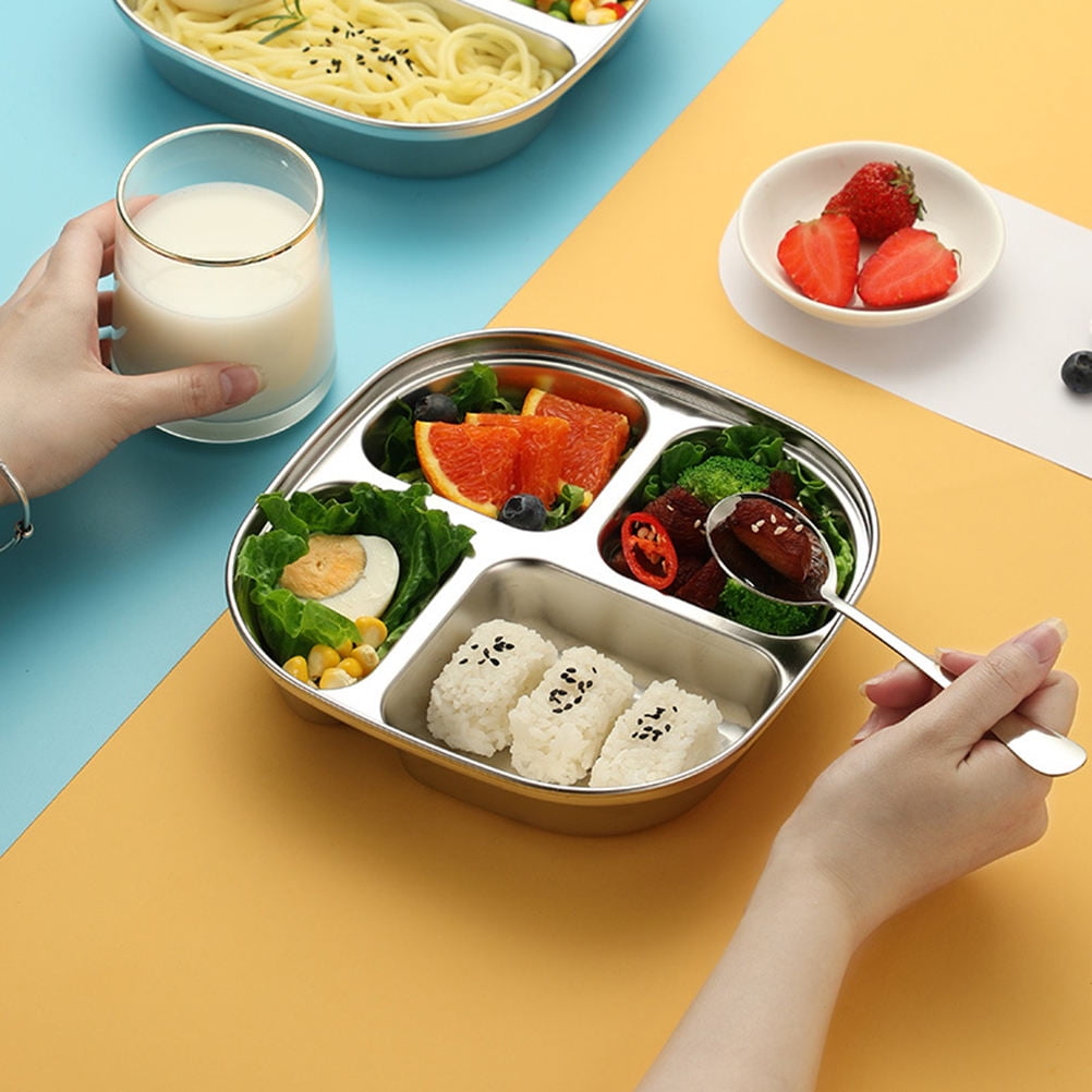 Raindrops Portion Control Plates Food Separation Divided Tray Plate ...