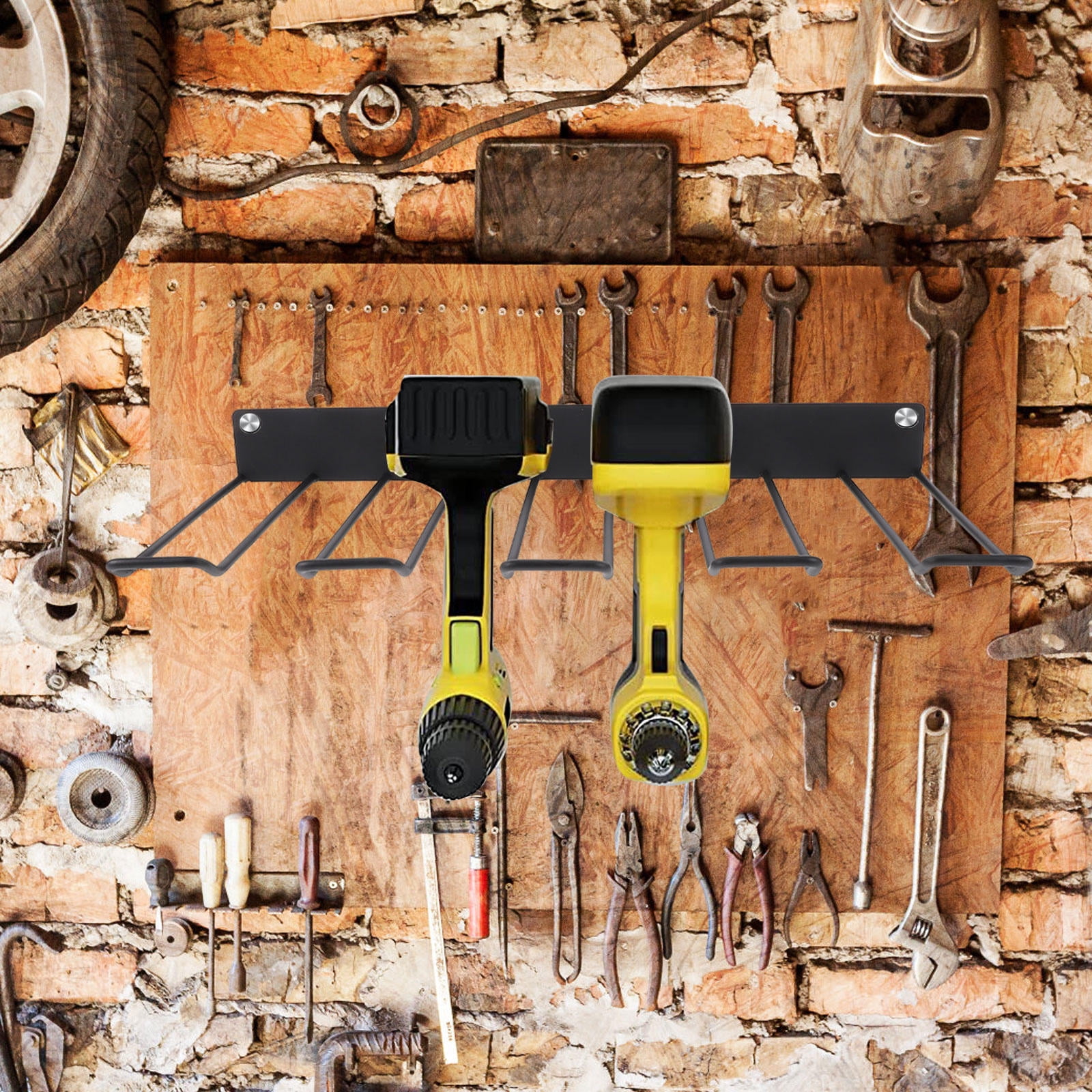 SEWACC Wall Mount Storage Rack Black 1 Set 16.1x7.9x1.8in For Diy ...