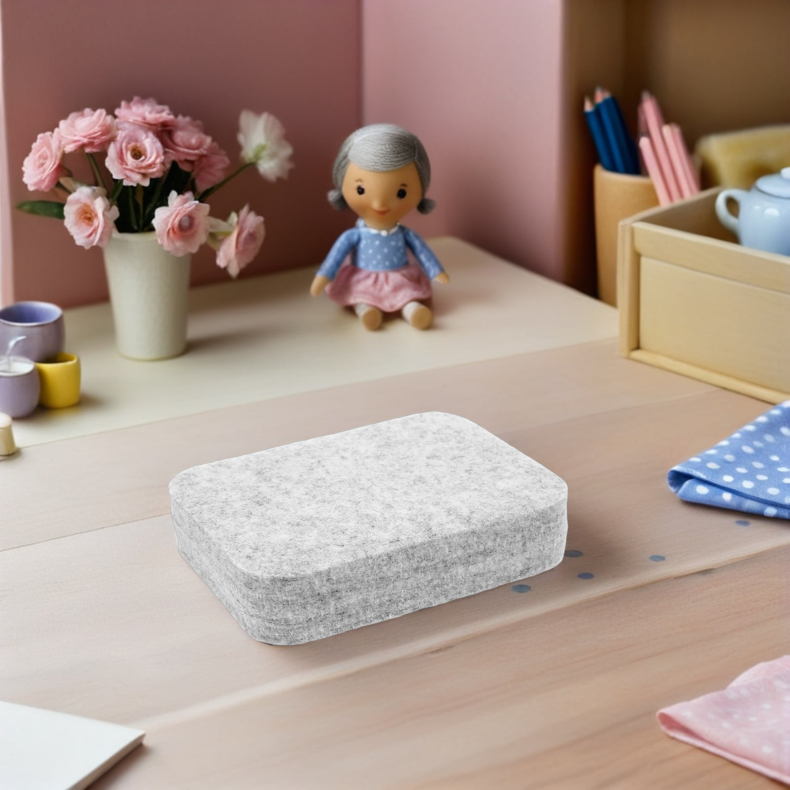 FOMIYES Thick Wool Needle Felting Cushion Grey Felt Pad for Precise ...