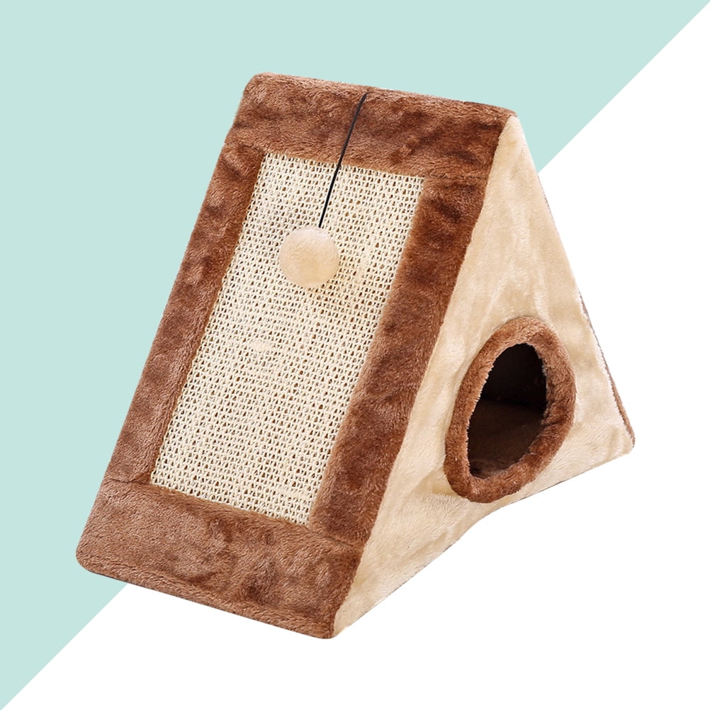 Raindrops Premium Cat Cave Bed and Scratching Post Lining and Double ...