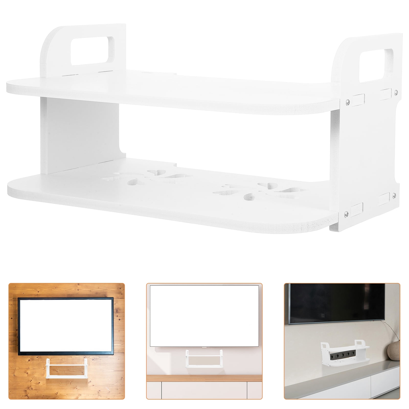 Raindrops Projector Wall Stand Wall-mounted Router Rack Bracket White ...