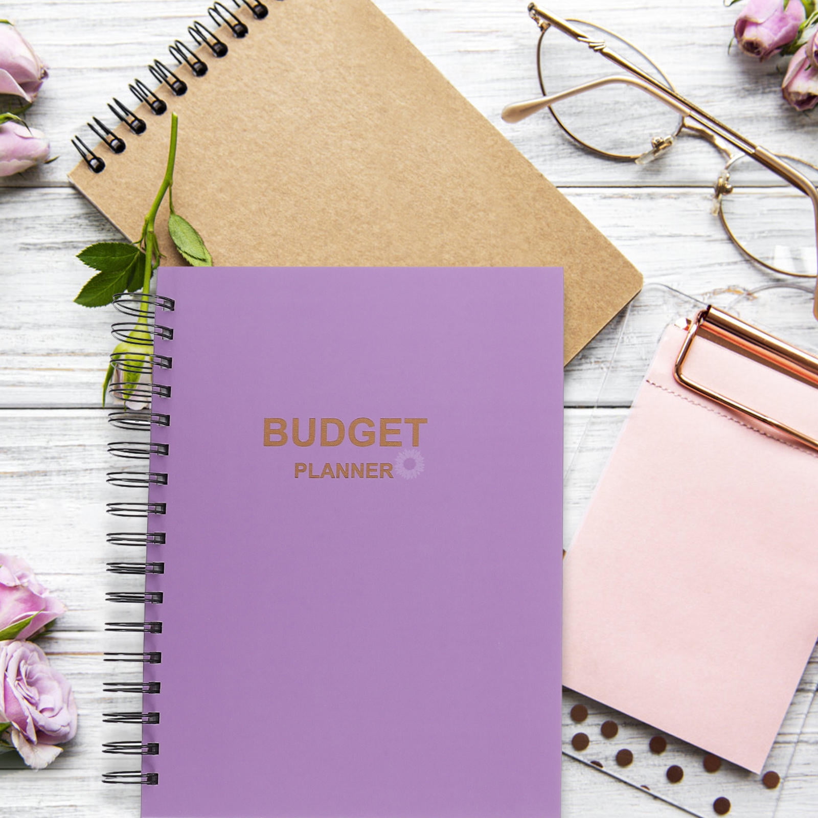 Raindrops Purple Budget Money Organizer Planner with Calendar for ...