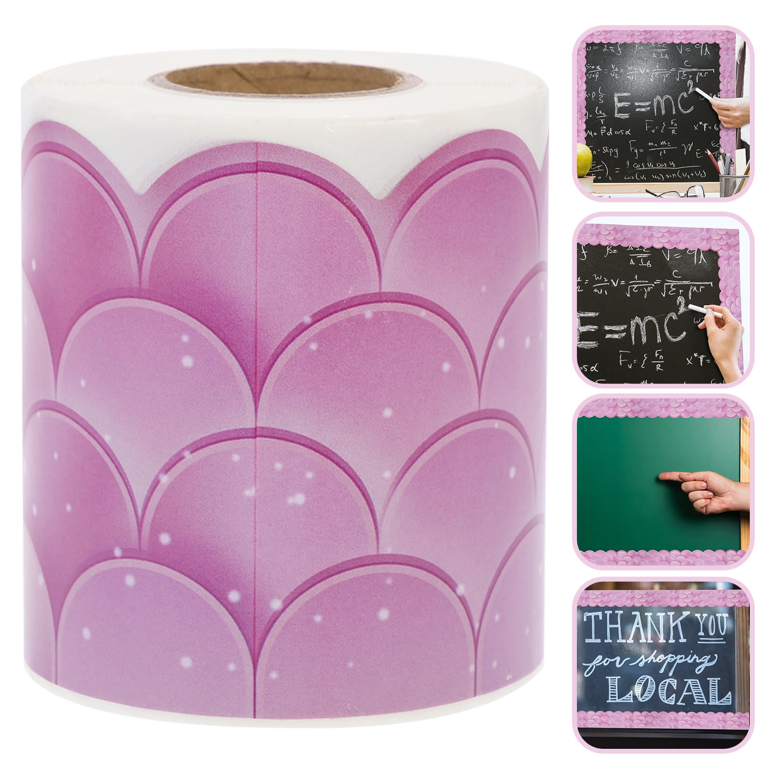 Raindrops Purple Chalkboard Border Sticker for Classroom Decoration ...