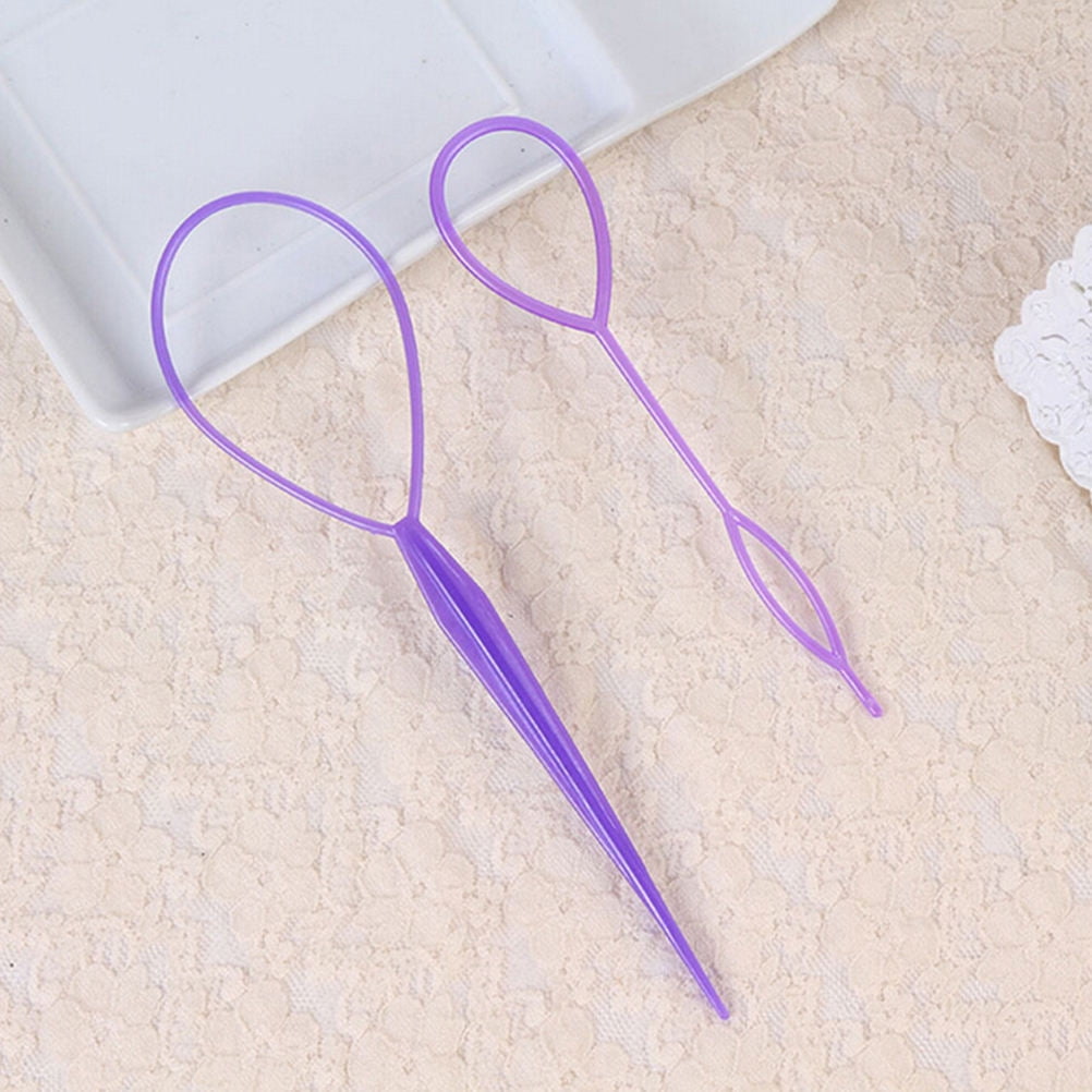 Raindrops Purple Plastic Hair Braid Tool for Elegant Hairstyles in ...