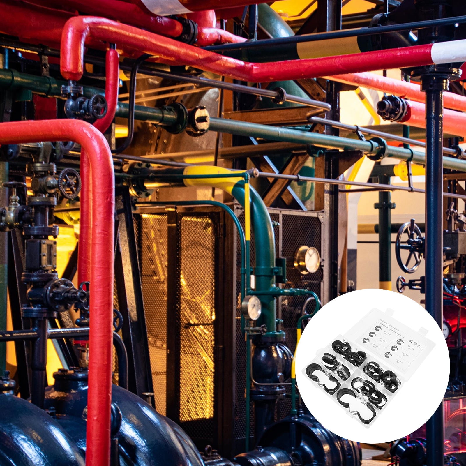 Raindrops R-Shaped Hose Clamps Assortment Kit with Rubber Lining for ...