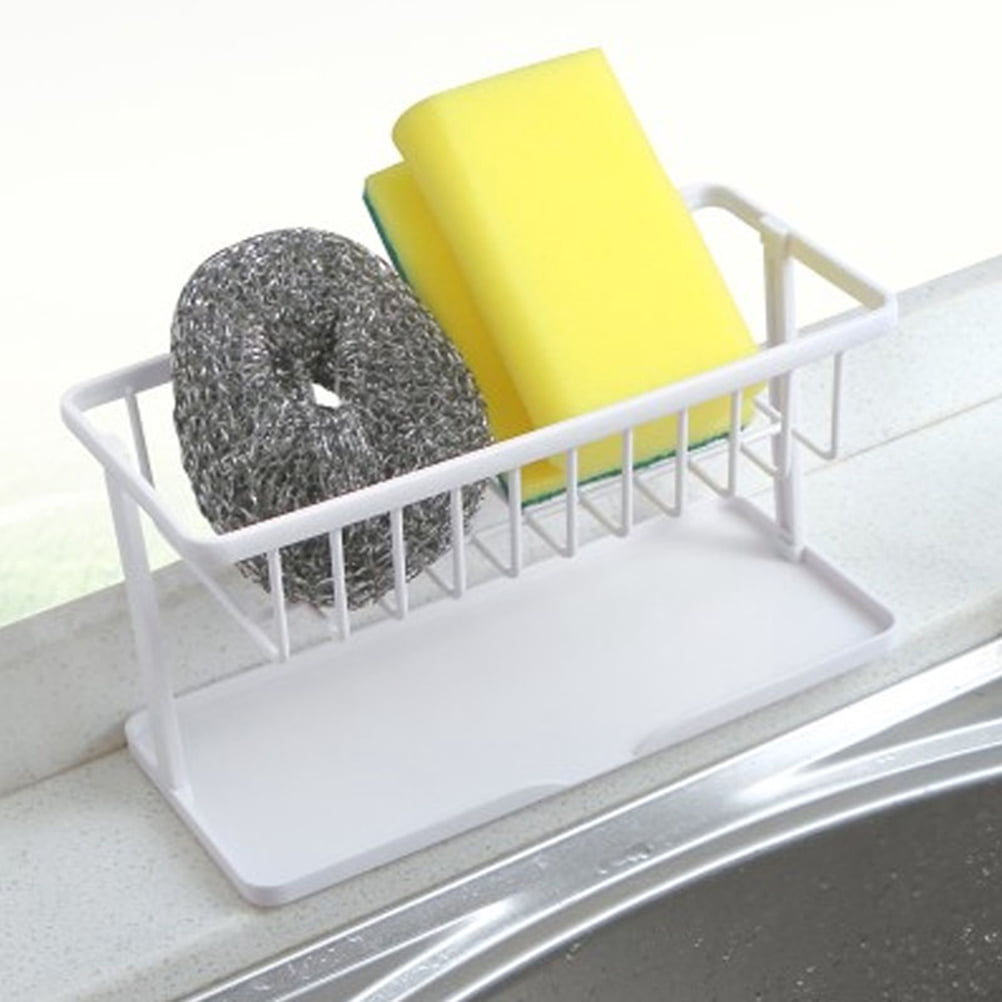 Raindrops Kitchen Sponge Rack Abs White Double-Layer Design For Small ...