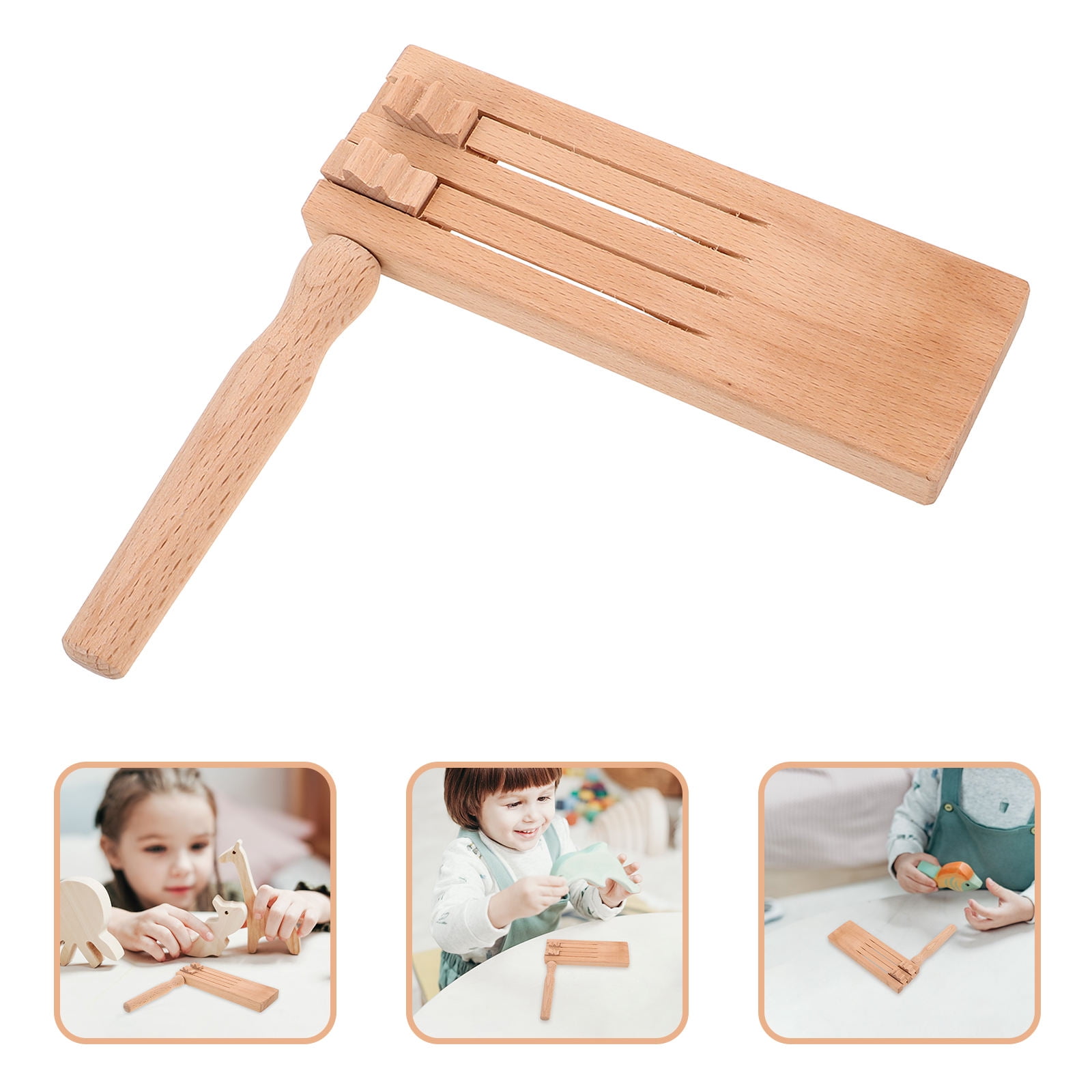 Raindrops Ratchet Noise Maker Wooden Sporting Events Spinning Rattle ...