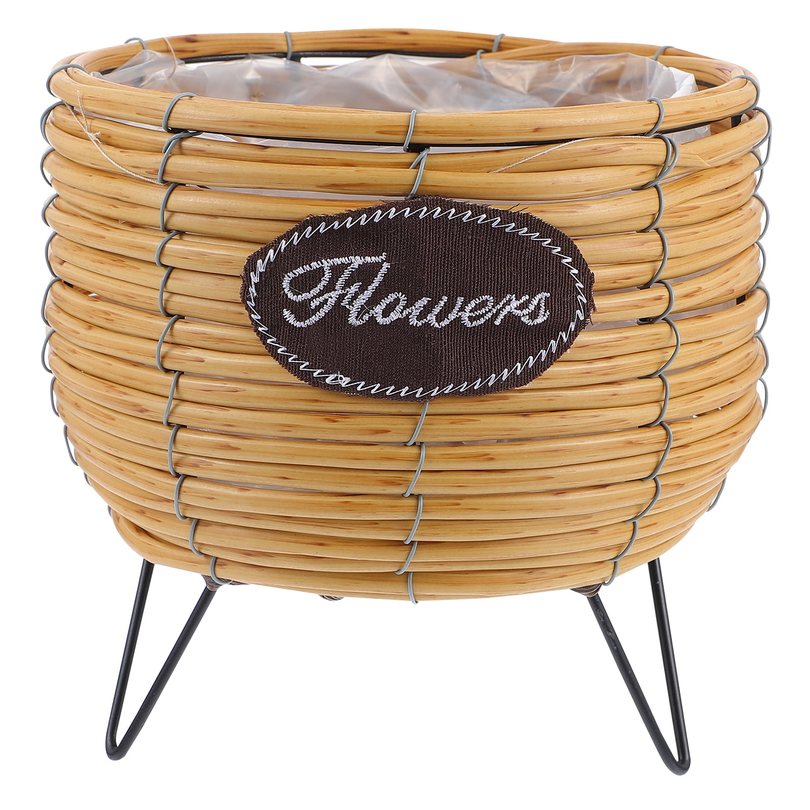 Raindrops Rattan Flower Pot High Standing Planter Stylish Decorative ...