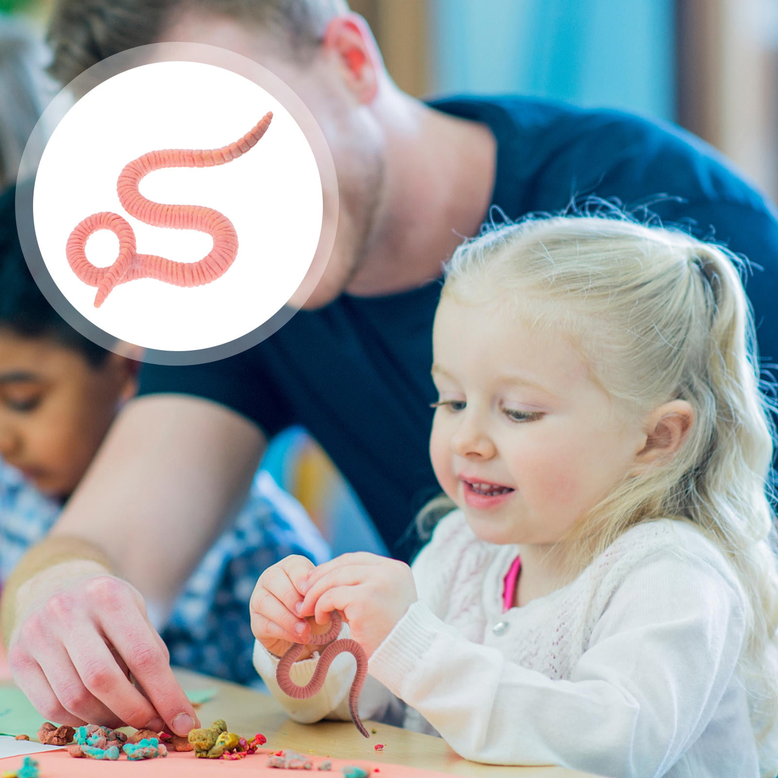 Raindrops Realistic Earthworm Model Fake Earthworm Toy Model Lifelike ...