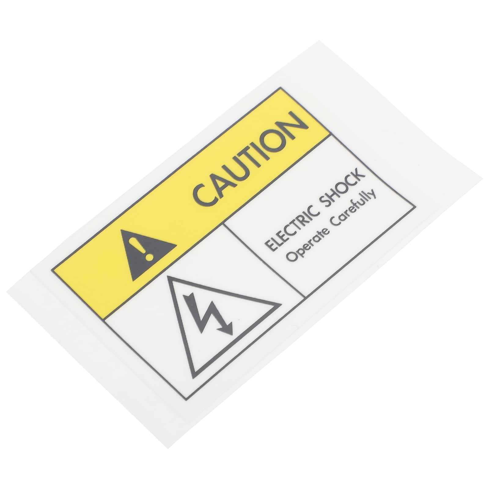 Raindrops Rectangle Warning Electric Shocks Decal 1Set Black PP for ...