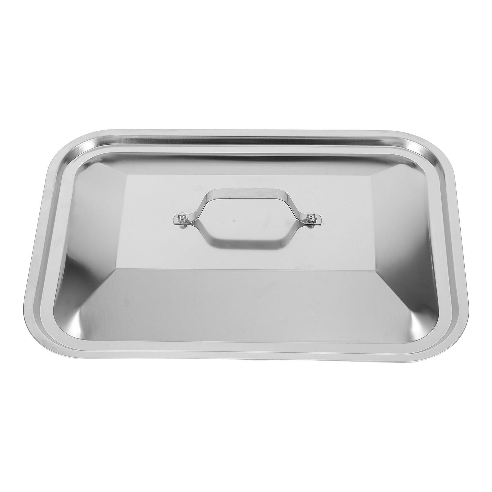 Raindrops Rectangular Stainless Steel Tray Lid with Handle Oil Splash ...