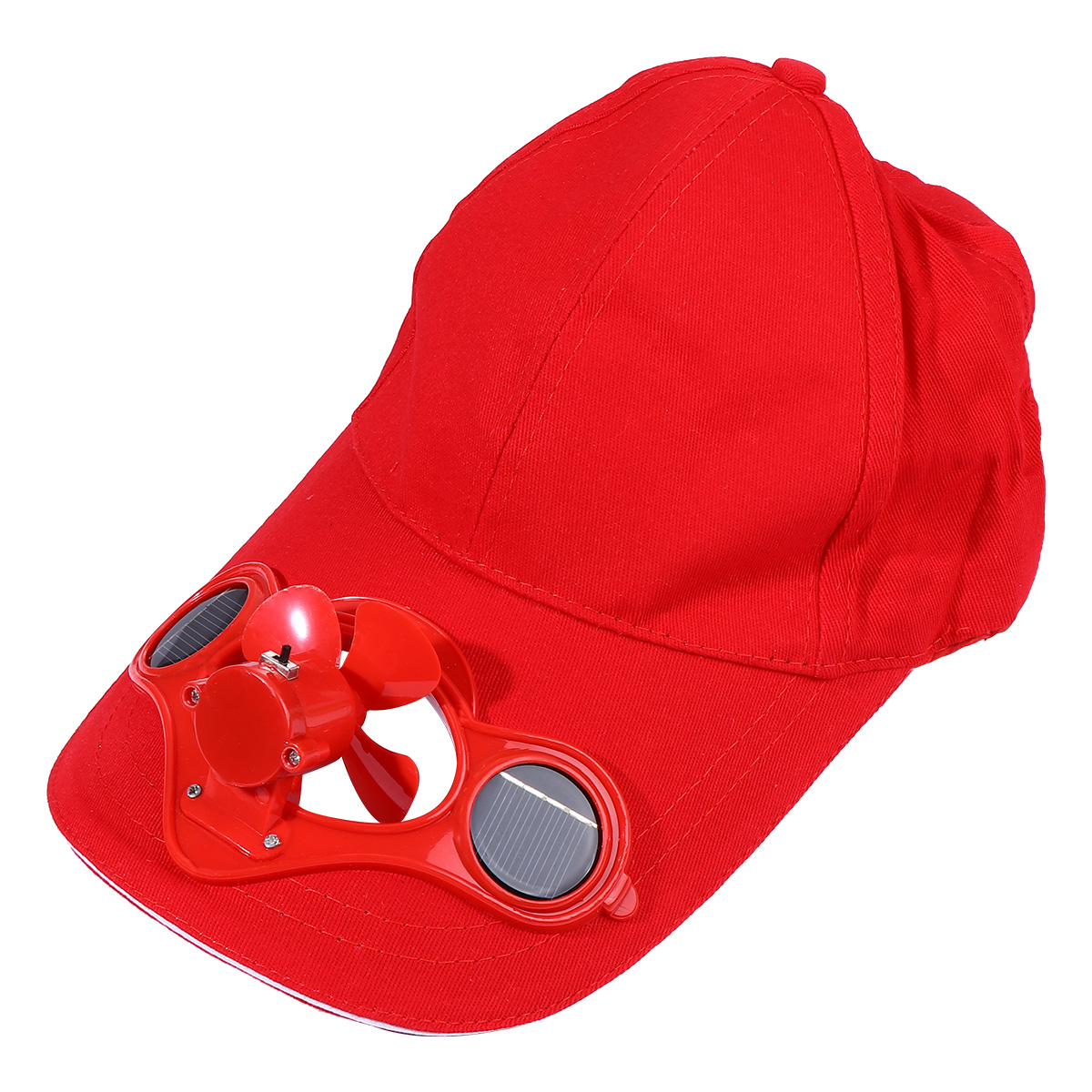 Raindrops Red Cotton Fan Cap for Kids Summer Sun Block Hat with ...