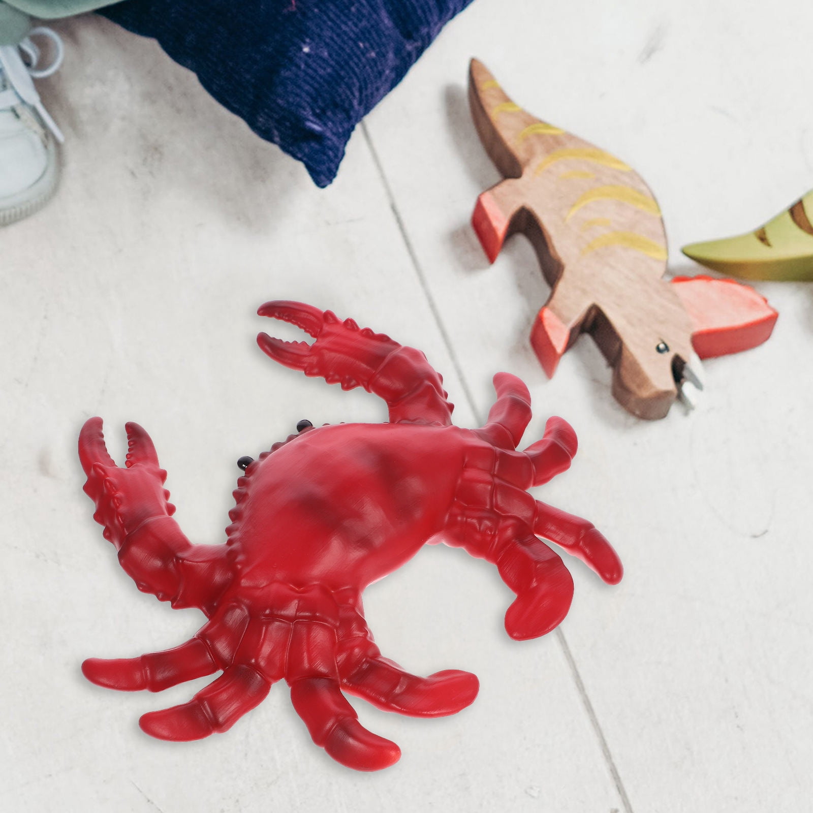 Raindrops Red Crab Figurine for Decor Simulation Marine Animal ...