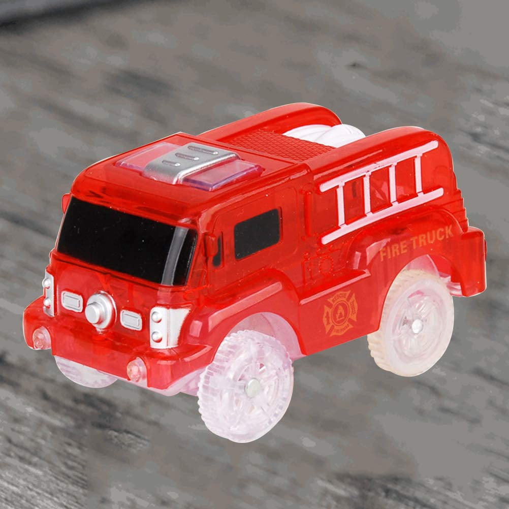 Raindrops Red Fire Truck Toys Luminous Car Model Electric Flashing ...