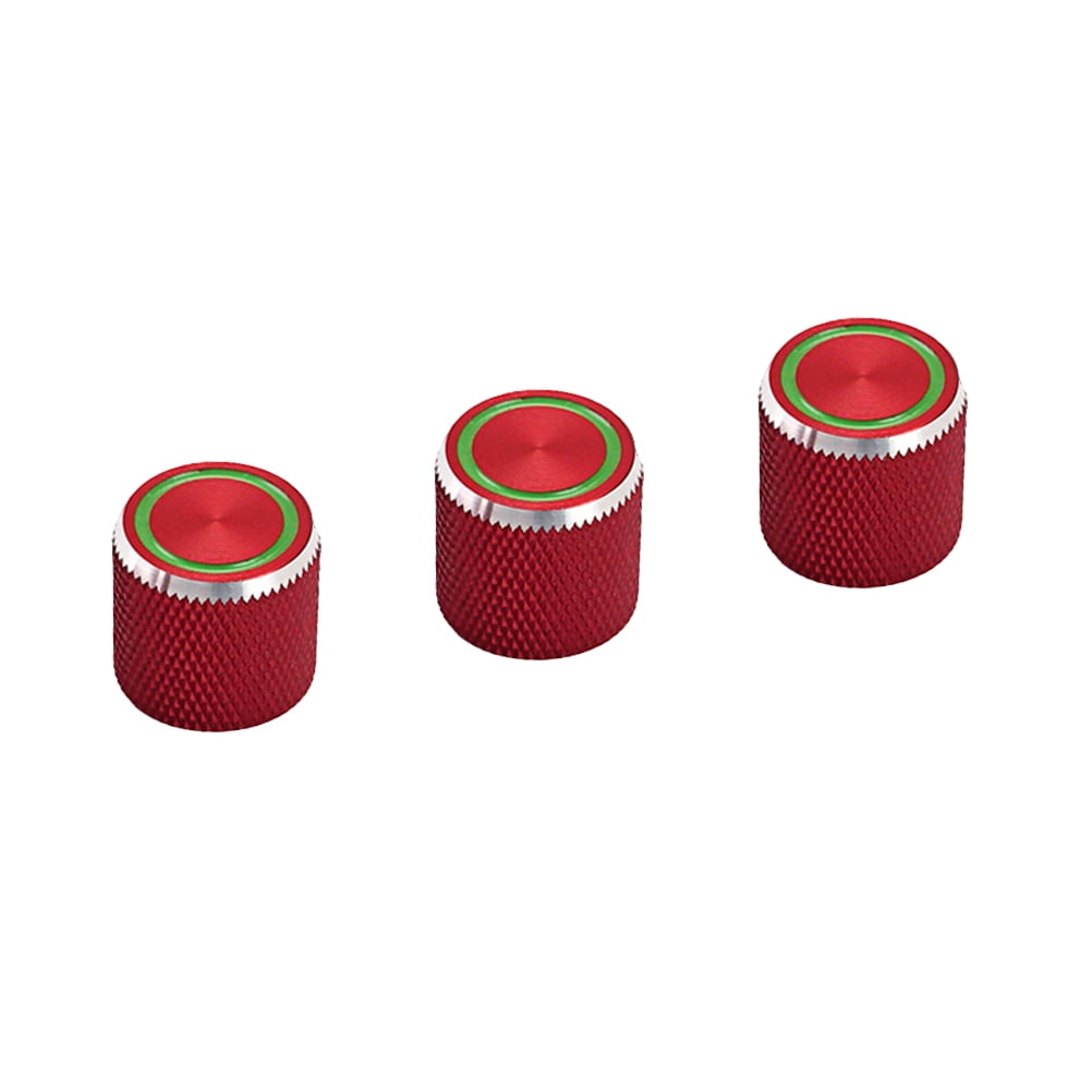 Raindrops Red Metal Control Knobs Cap for Electric Guitar Volume Tone ...