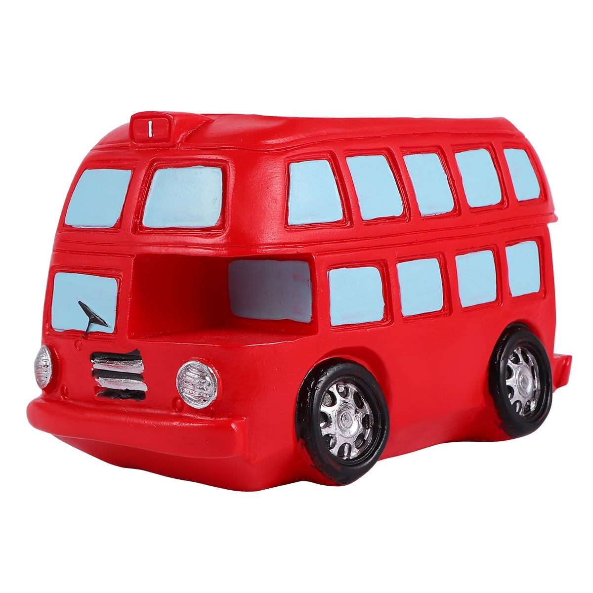 Raindrops Red Resin Bus Shaped Flower Pot for Succulents Cactus Plants ...