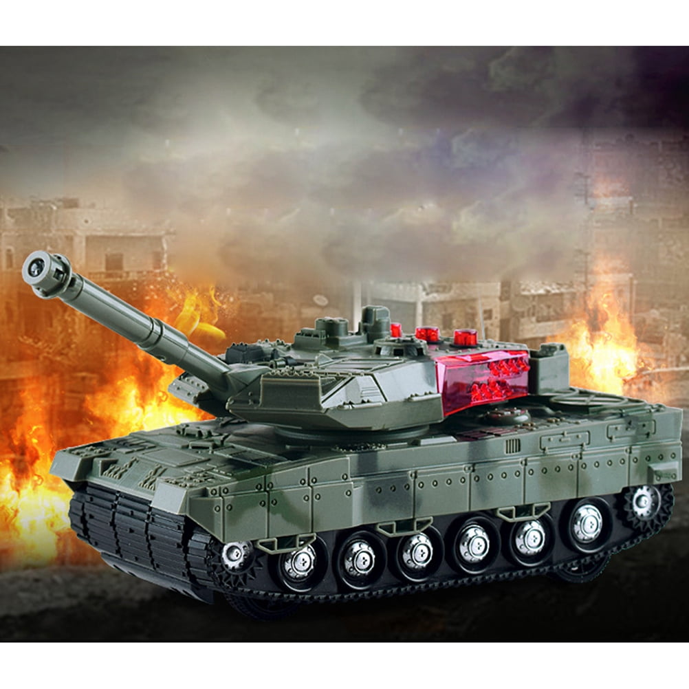 Raindrops Remote Control Toy Tank with Realistic Features Plastic Green ...