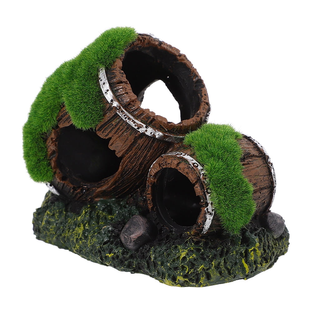 Raindrops Realistic Barrel Fish Tank Decoration with Hiding Space for ...