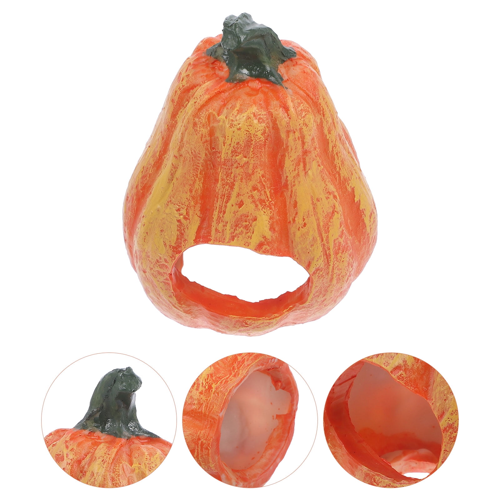 Raindrops Pumpkin Decorations for Tank Pumpkin Shaped Fish Cave 1Pcs ...