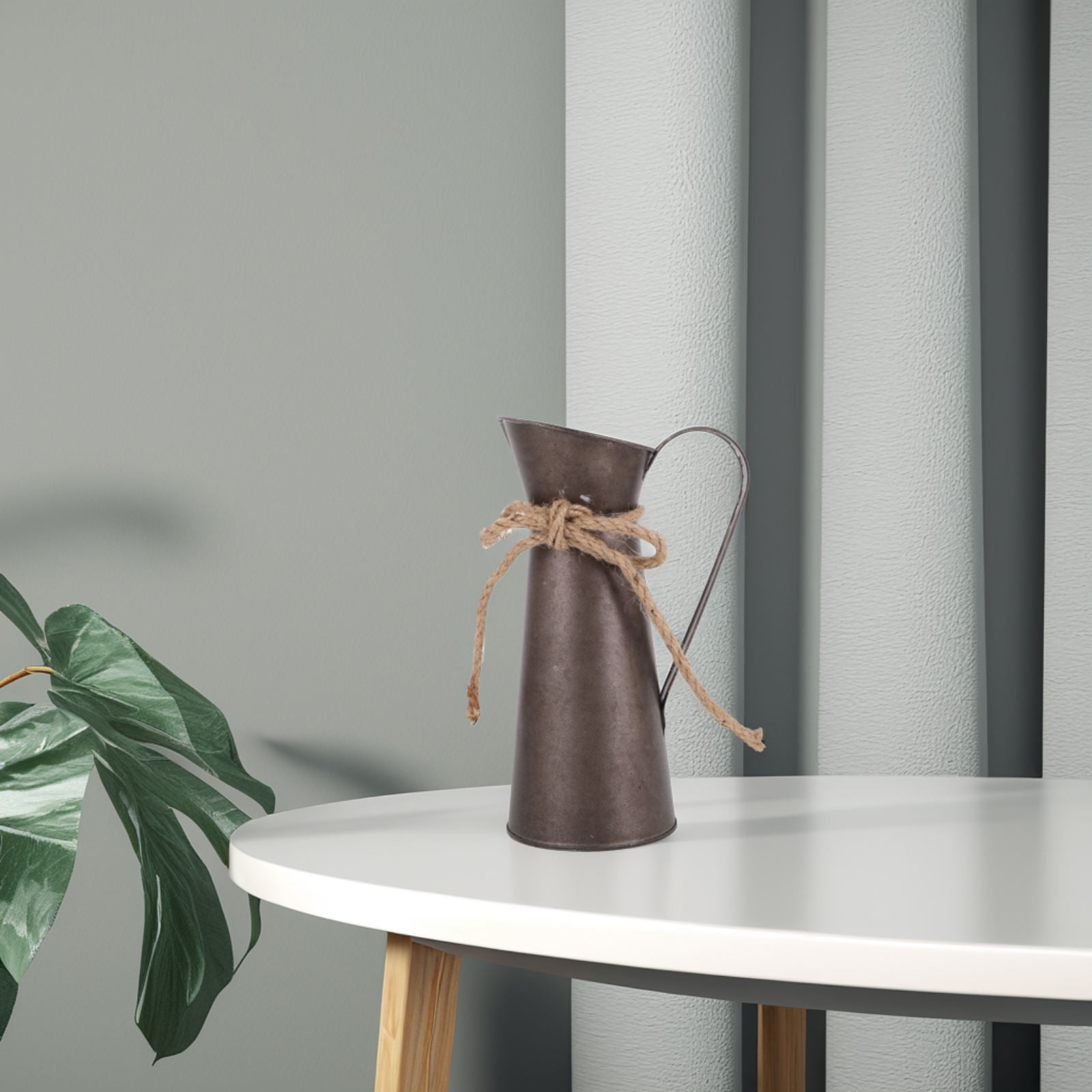 Raindrops Retro Iron Vase Farmhouse Metal Flower Arrangement Container ...