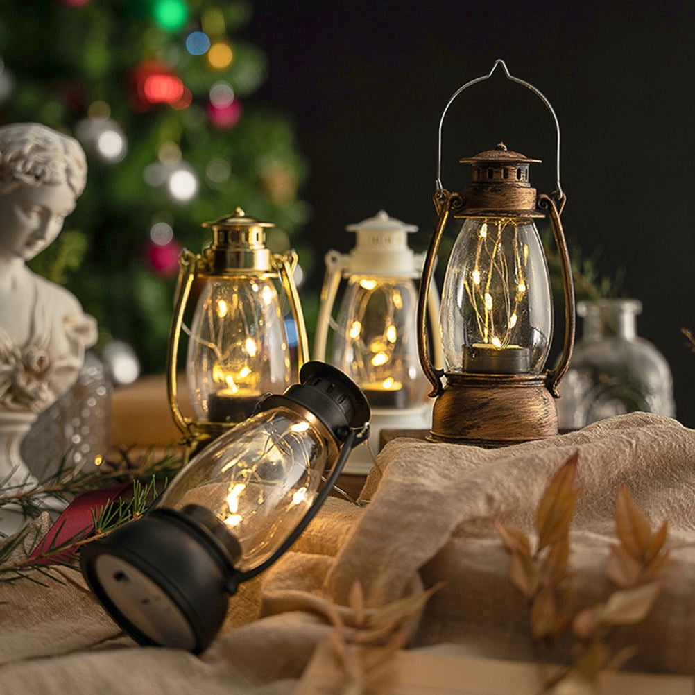 Raindrops Retro Lamp Vintage Flickering Light Decor Black - Walmart.com