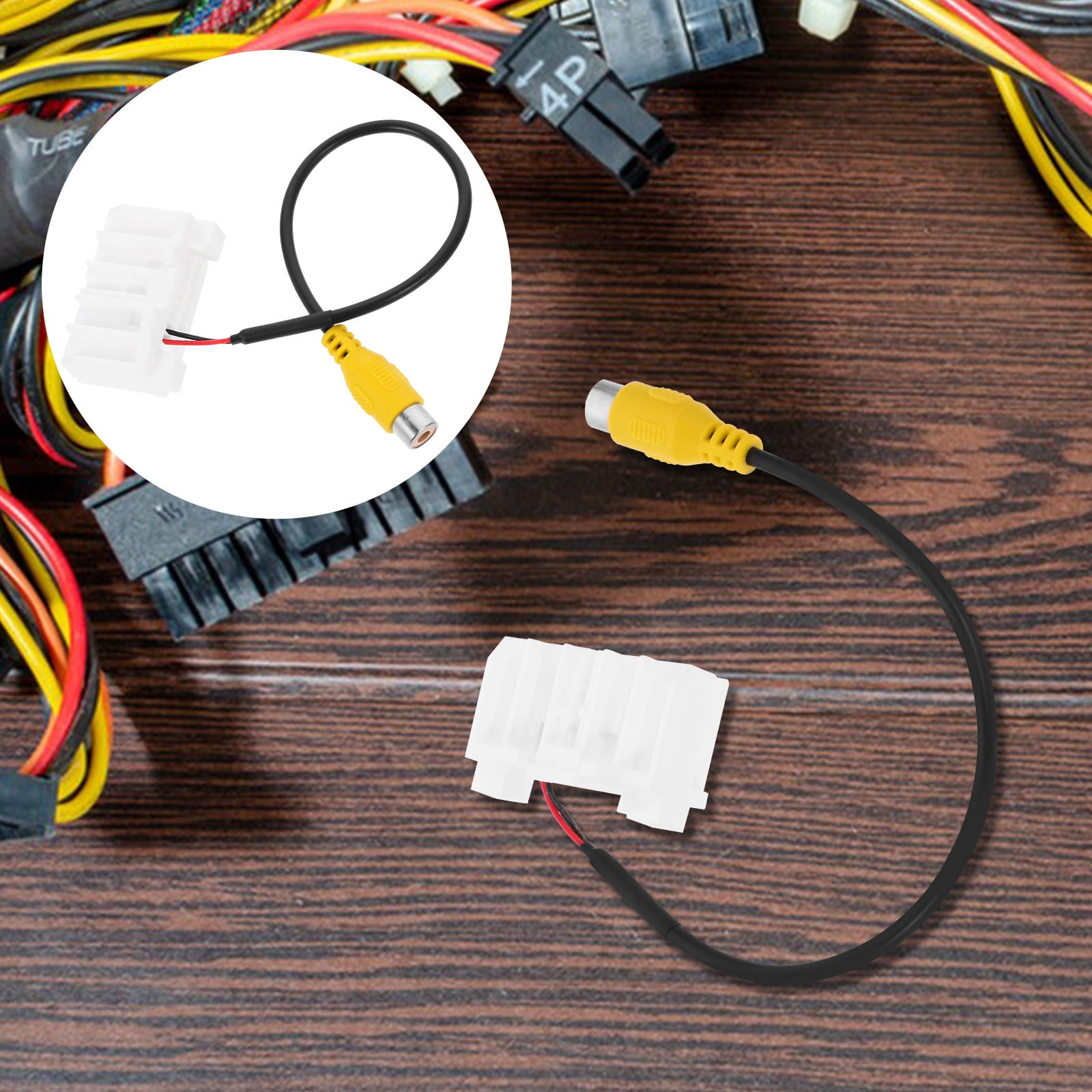 Raindrops Reverse Camera Wiring Harness RCA Stereo Adapter Rear Camera ...