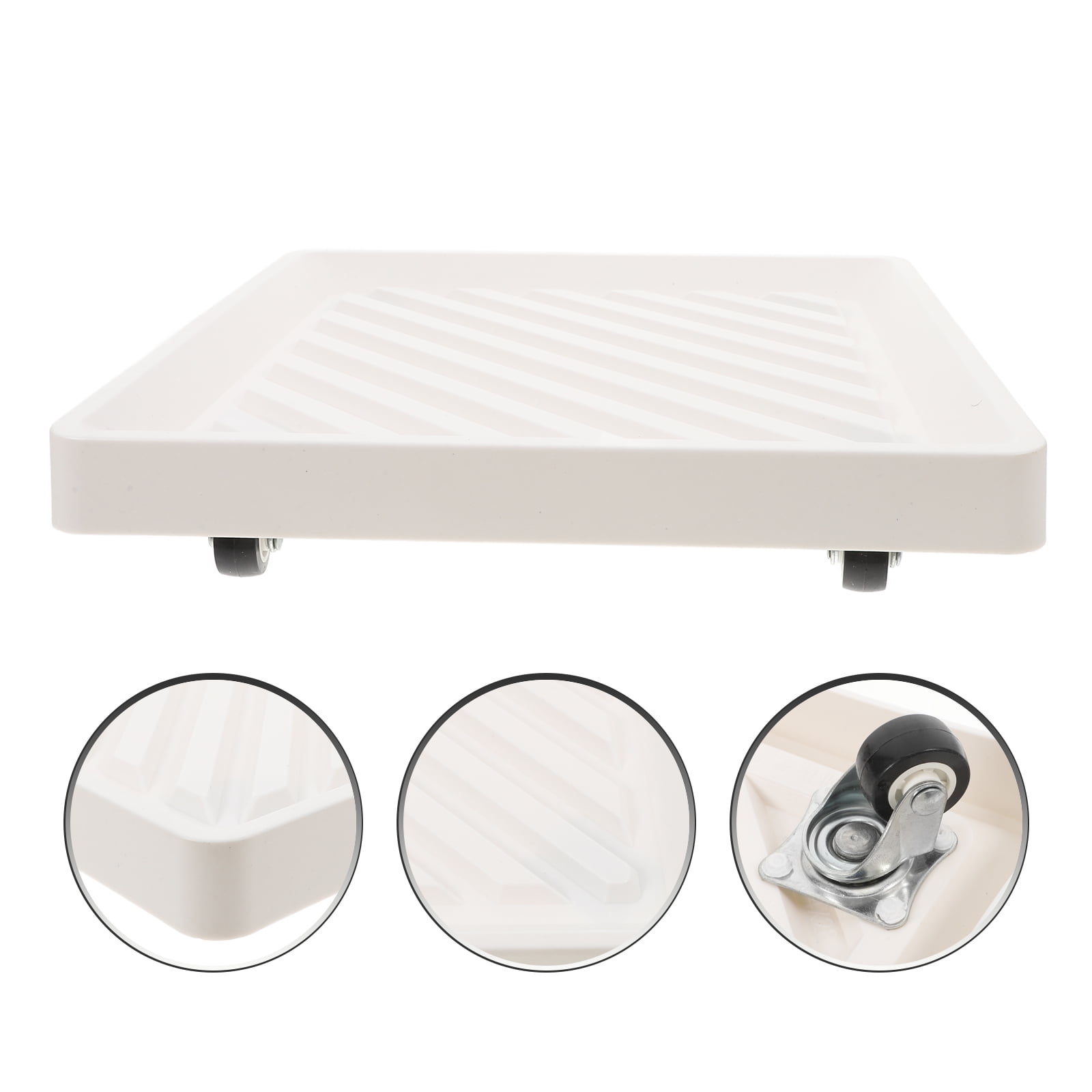 FOMIYES White Plant Dolly with Casters Heavy Duty Rolling Planter Base ...