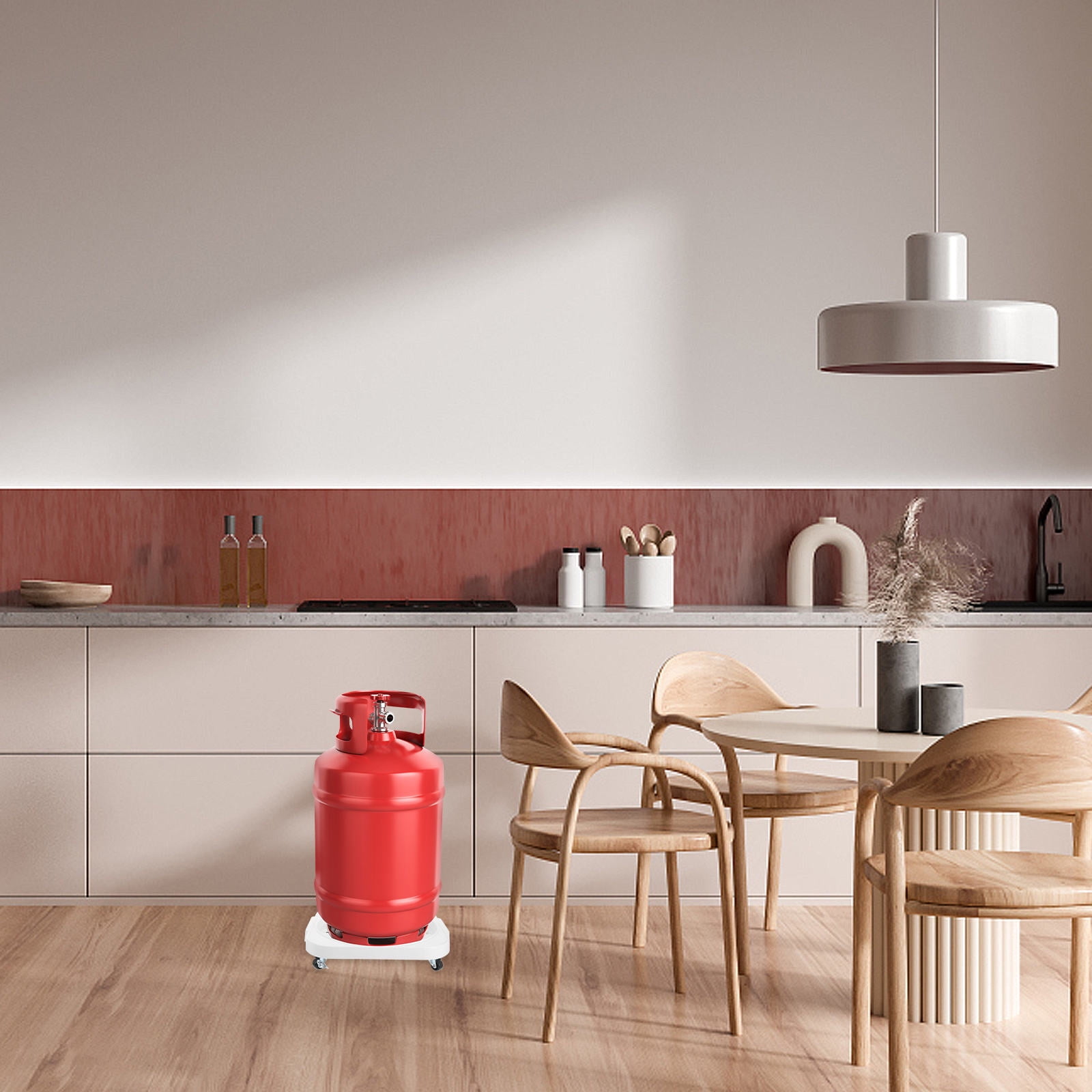 Raindrops Rolling Propane Tank Stand With Wheels Movable Gas Cylinder ...