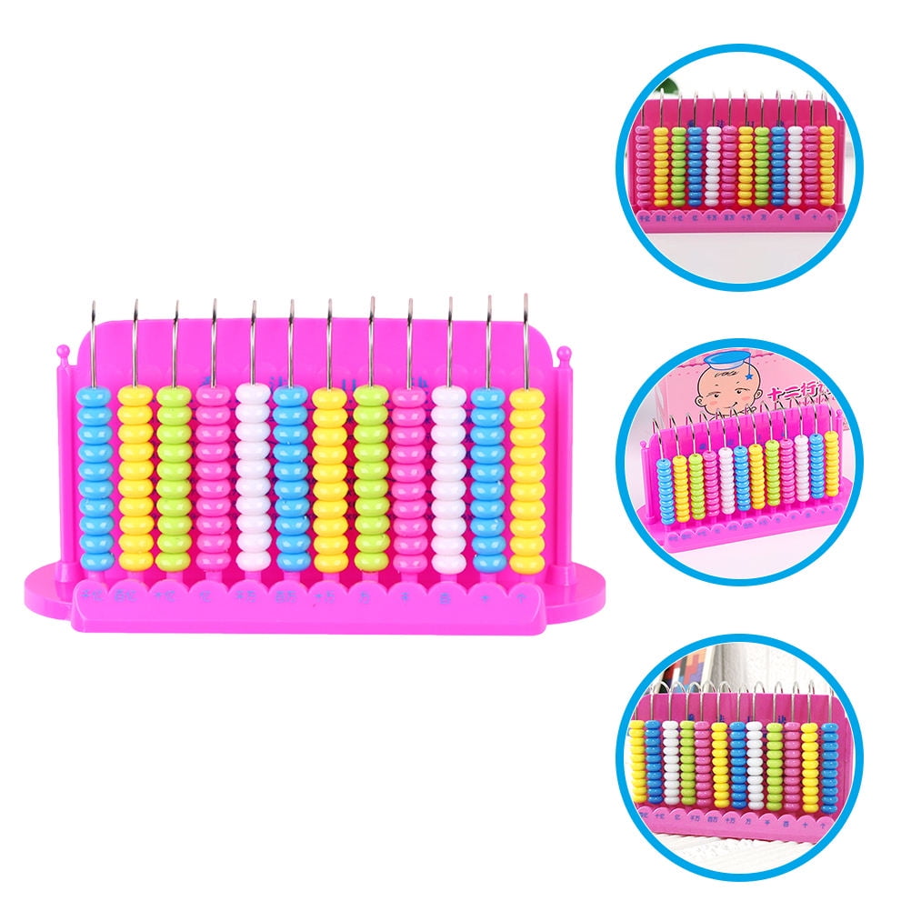 Raindrops Rosy Plastic Abacus for Students Math Learning Tool with 12 ...