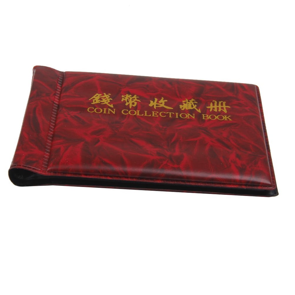Raindrops Rosy Red Coin Collection Book with PU Cover and OPP Pages for ...