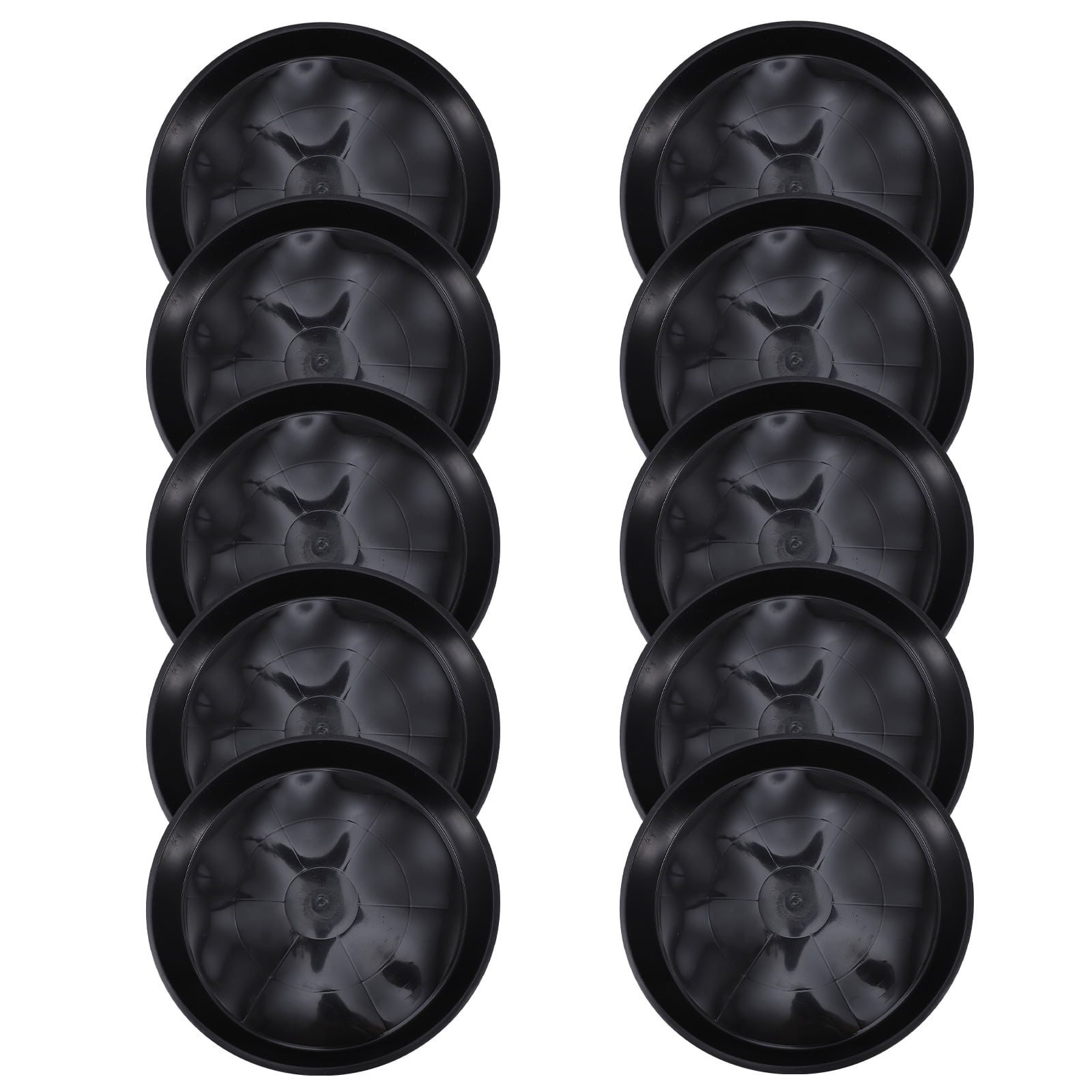 Raindrops Round Black Plastic Planter Bottom Tray 10Pack Water ...