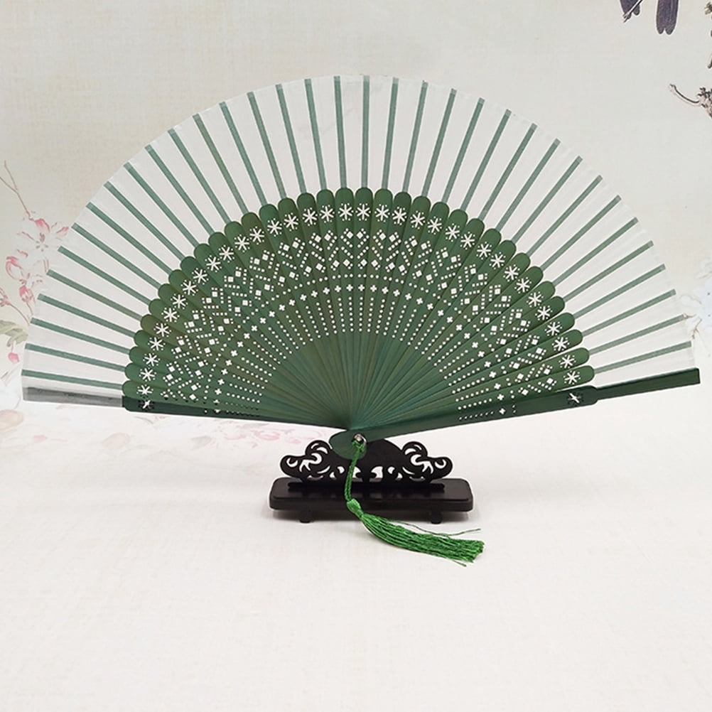Raindrops Round Hand Fan Holder Fan Base Elegant Fan Display Men and ...