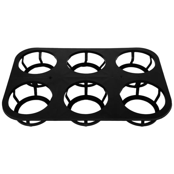 Raindrops 6-Cell Round Nursery Pots Tray with Carry Handle, Plastic ...
