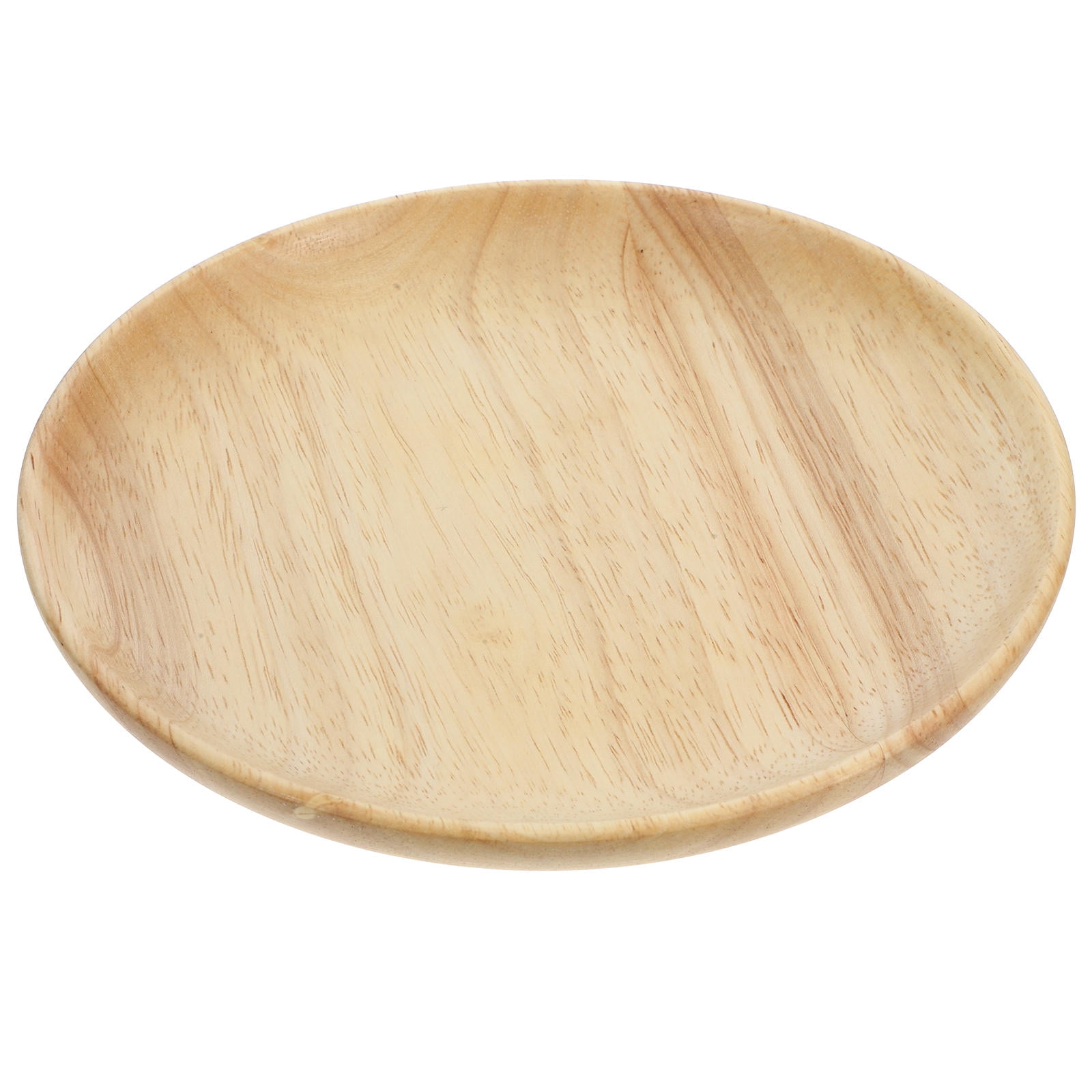 Raindrops Round Wooden Serving Plate for Snacks and Dessert 18cm ...