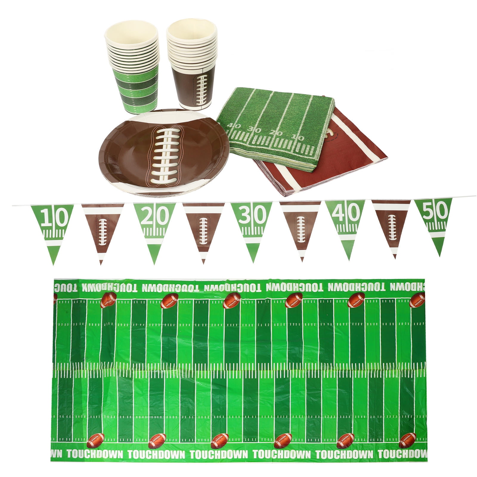 Raindrops Rugby Themed Paper Tableware Set for Party Decoration ...