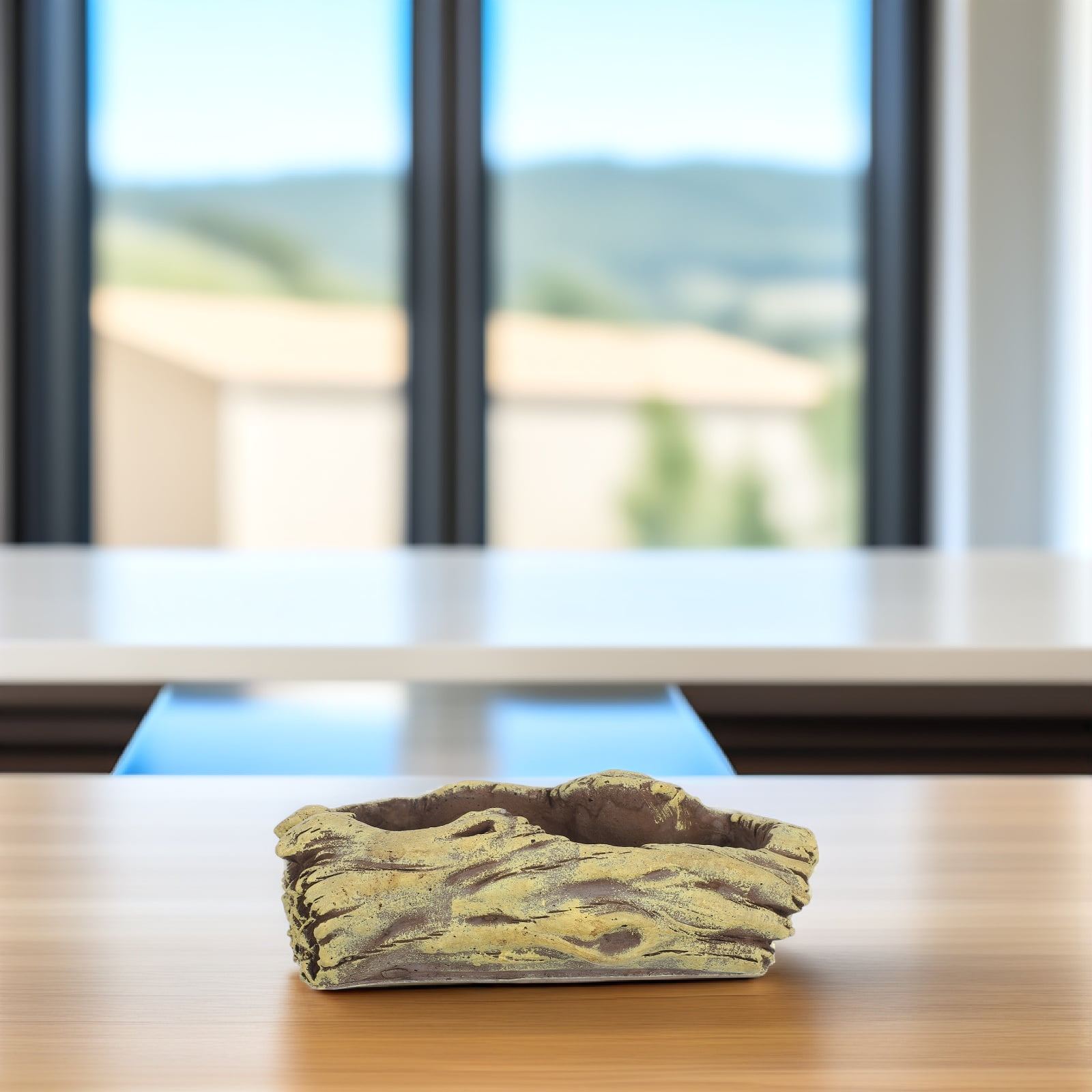 Raindrops Rustic Cement Planter Box in Light Brown for Planting Use ...