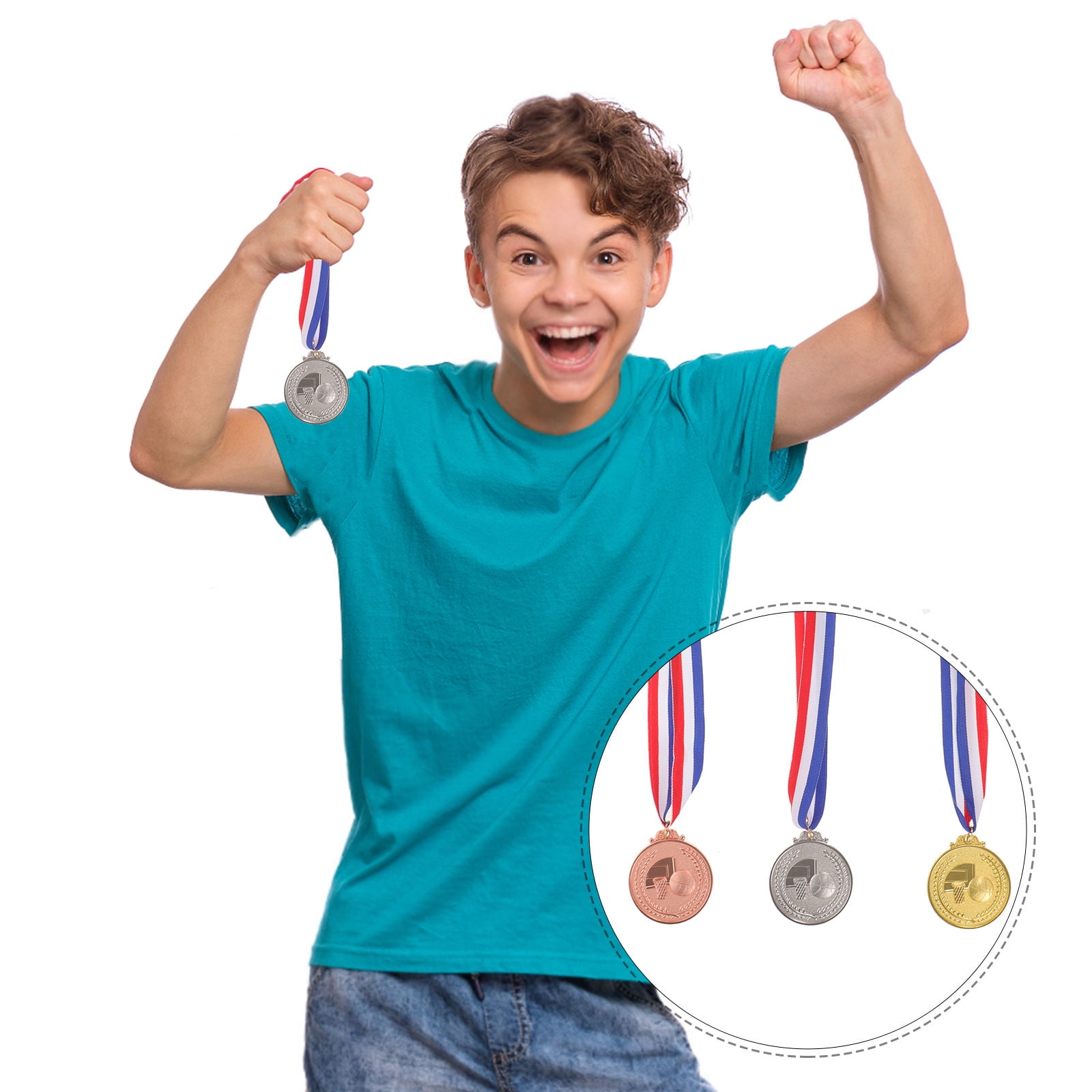 Raindrops School Basketball Competition Medals Set of 3 Gold Silver ...