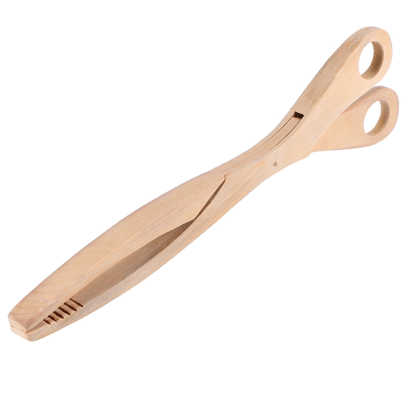 Raindrops Scissor Style Wooden Bread Tongs Nonslip Toast Clamp Reusable ...