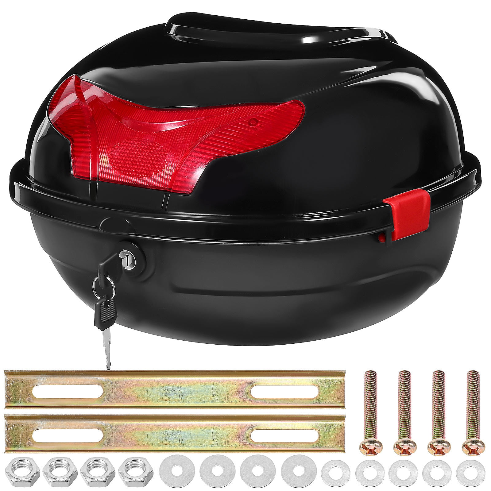 Raindrops Scooter Trunk Box Black High-strength Material Storage 1Pcs ...