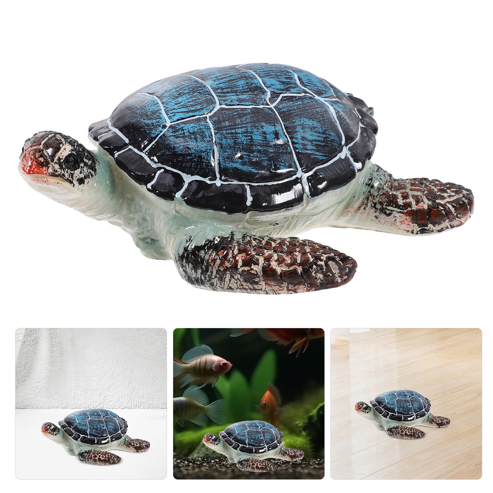 Raindrops Sea Turtle Decor Miniature Figurine Realistic Turtle Animal ...