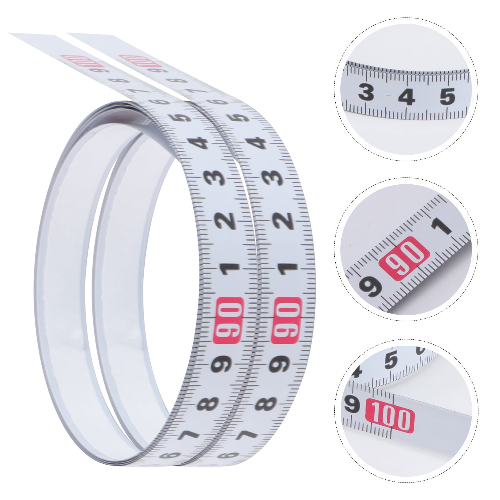 FOMIYES 2Pcs Steel Miter Track Tape Self Adhesive Metric Scale Ruler ...